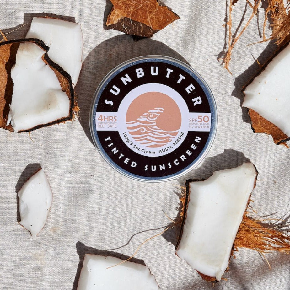 Tinted SunButter Sunscreen SPF50 100g – Be Gaia